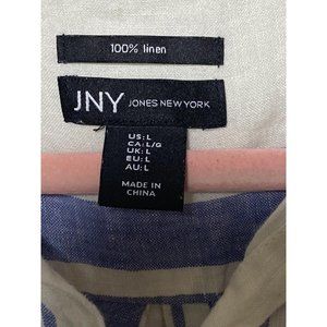 Jny | Tops | Jny Jones New York Chambray And White Striped | Poshmark